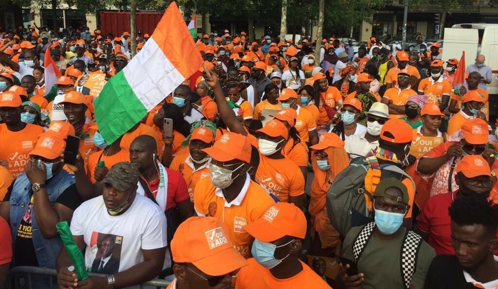 Ivorians march in Paris to support President Ouattara’s candidacy